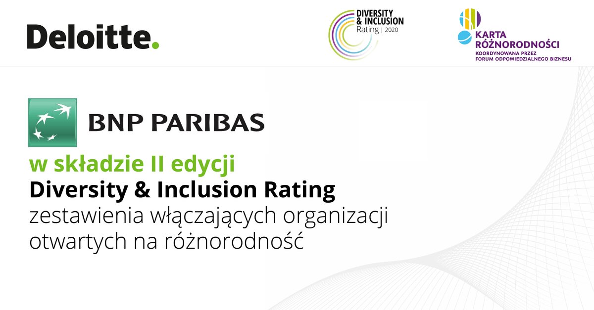 BNP Paribas wśród liderów zarządzania różnorodnością w II edycji ...