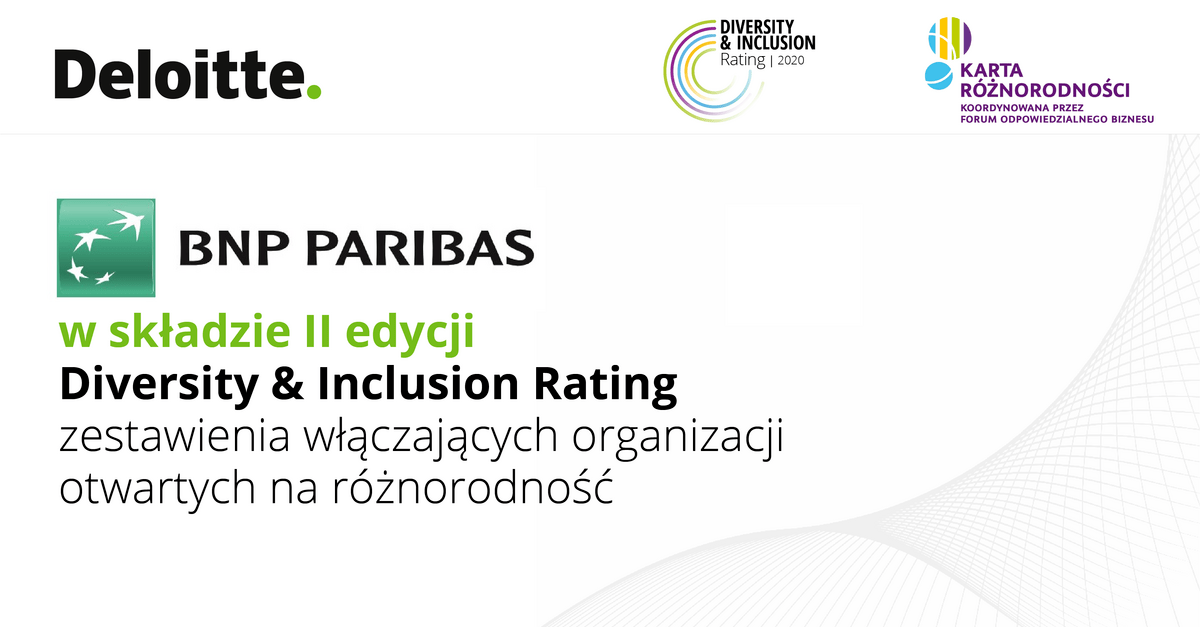 BNP Paribas wśród liderów zarządzania różnorodnością w II edycji ...